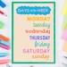 Days of the Week Classroom Poster - Printable Colorful Educational ...