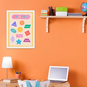 Printable Shapes Classroom Poster - Colorful Educational Chart for ...