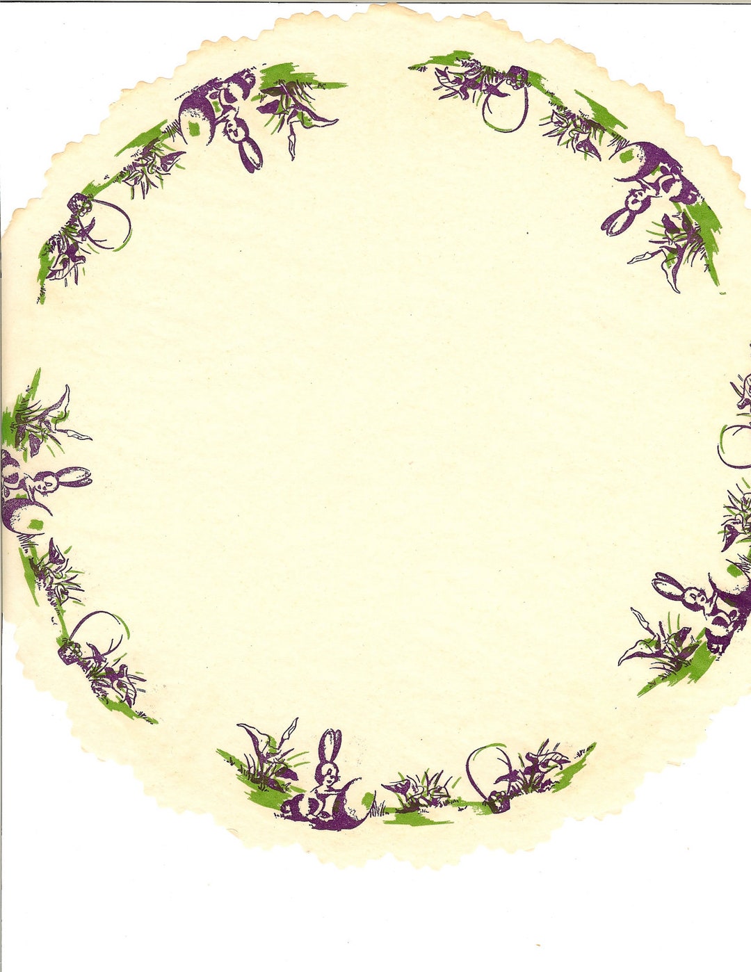 Vintage Baker's Doilies, Paper Cake Doily, Easter, Bunny Rabbit ...