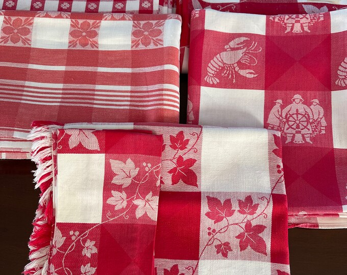 Vintage Tablecloths, Red & White Picnic Checks Your Choice! Patterns ...