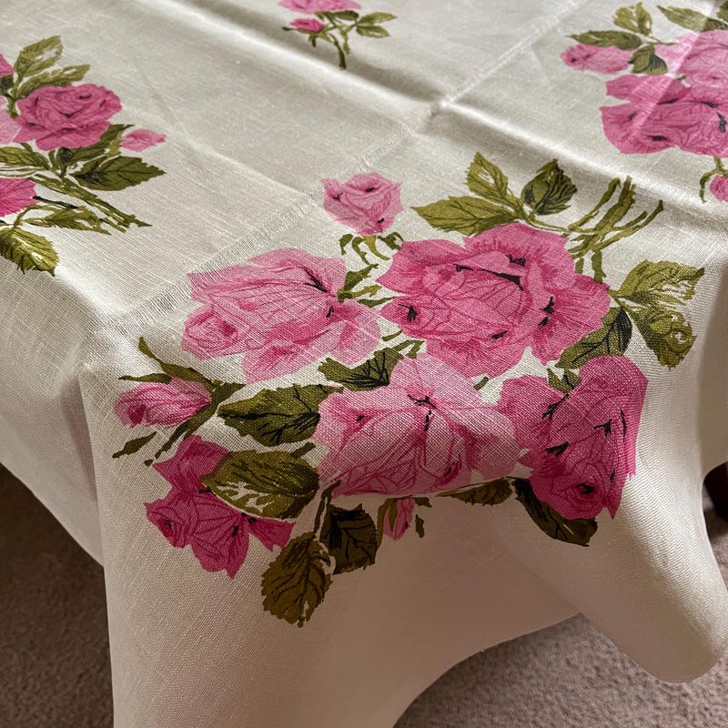 Pink Tablecloth - Etsy