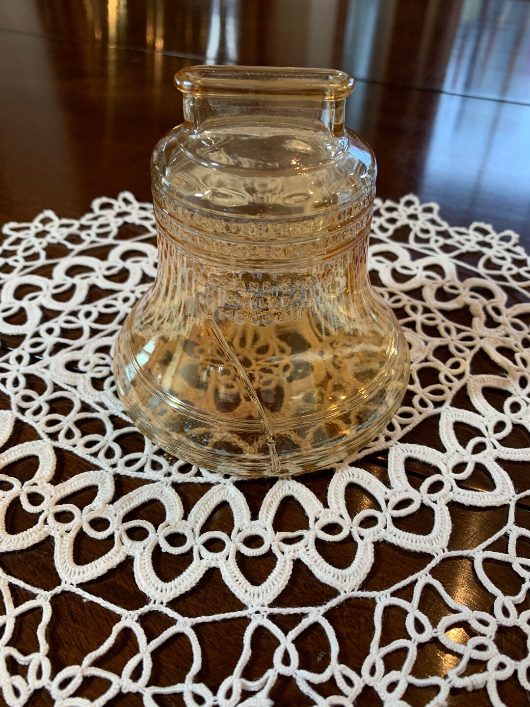 Vintage Amber Liberty Bell Money Savings Bank Glass, Nice Gift! - Etsy