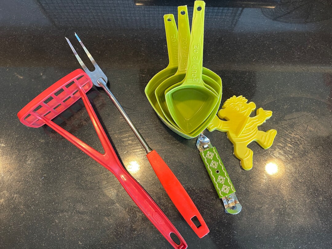 Vintage Cooking Utensils 1970’s Kitchen, Green Orange, Ecko, Foley ...