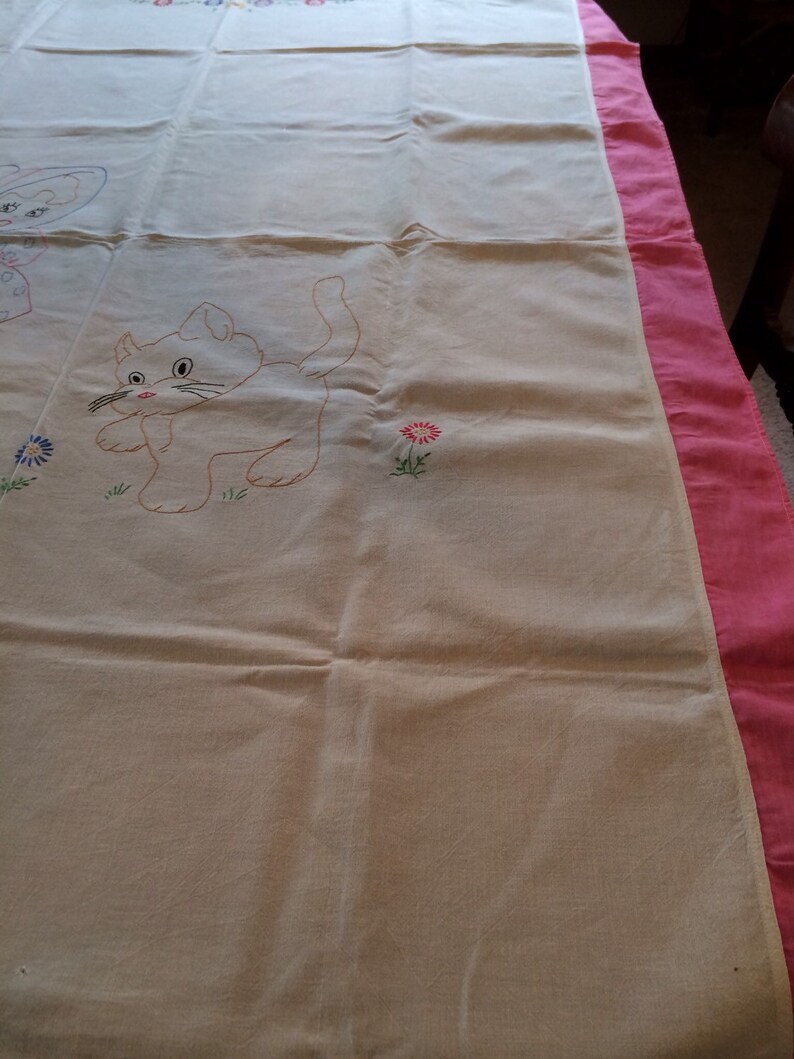 Baby Blanket Crib or Small Bed Spread/coverlet Embroidery - Etsy