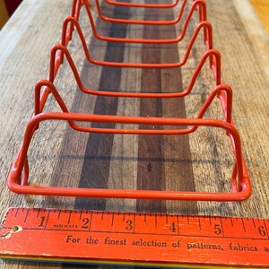Vintage Orange Storage Rack, Kitchen, Rubber Coating Over Steel, Pan ...