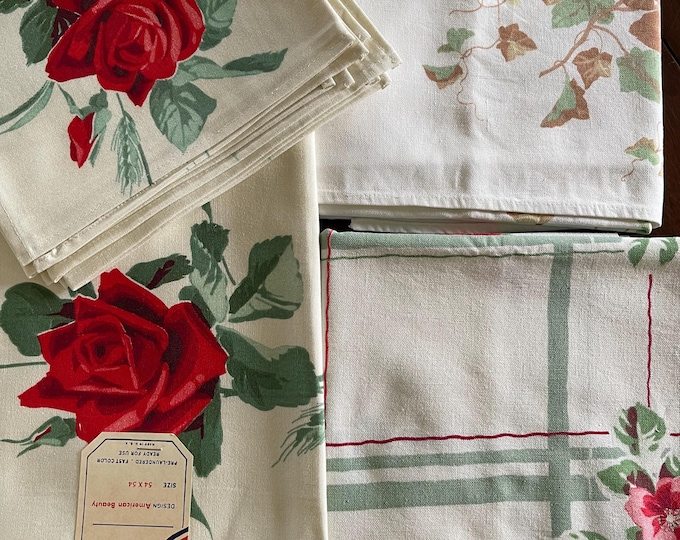 Vintage Tablecloths, Wilendurs, Your Choice! Patterns and Sizes Vary ...