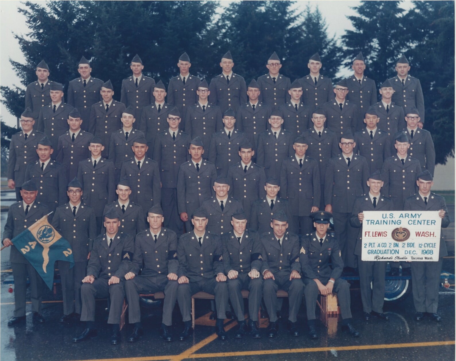 Military Graduation Picture, Photo Ft. Lewis, 1968, Tacoma, WA Vintage ...