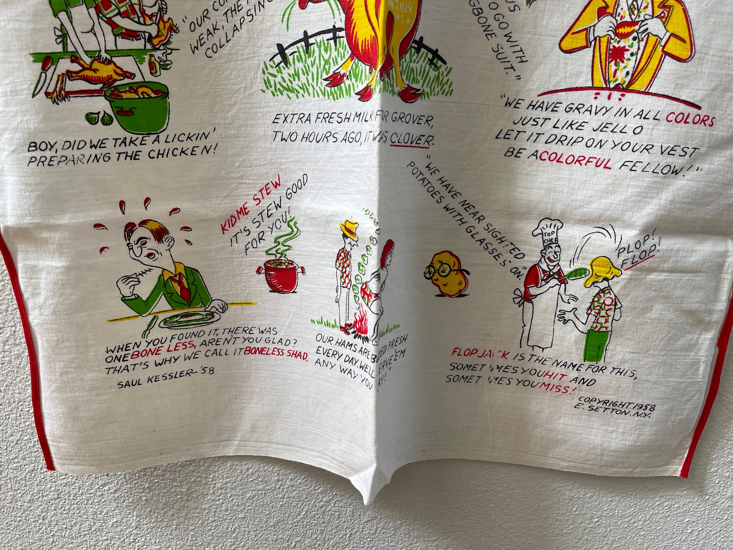 Vintage BBQ Apron Chef, Jokes, Rooster, Camping Farm Ranch Backyard ...