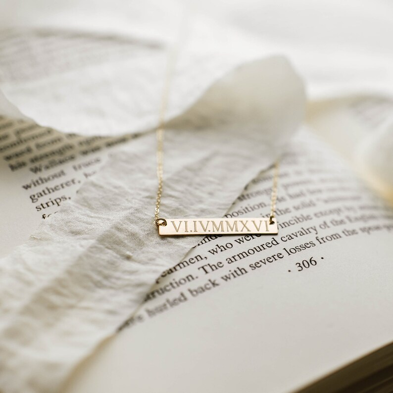 WEDDING DATE Necklace Due Date Necklace Personalized Date - Etsy