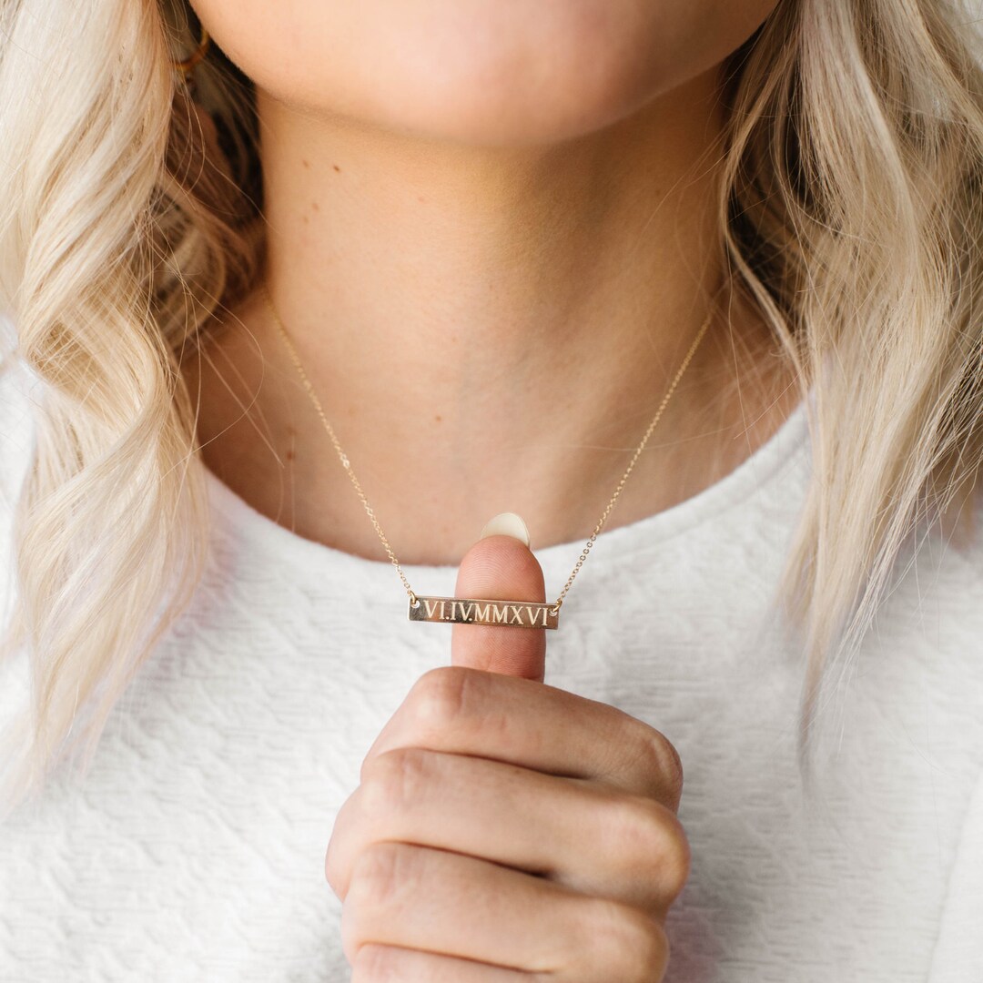 WEDDING DATE Necklace - Due Date Necklace - Personalized Date Necklace ...