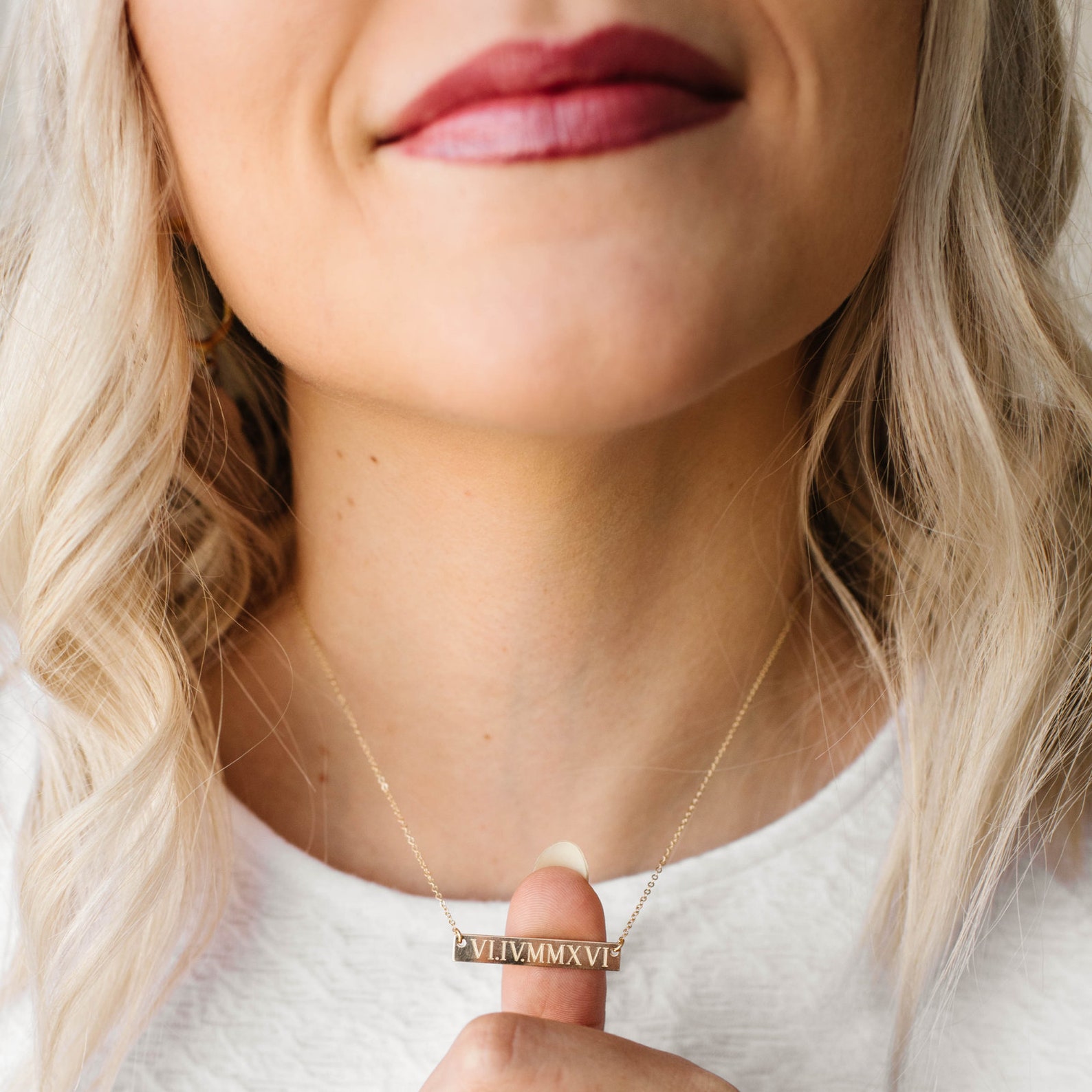 WEDDING DATE Necklace Due Date Necklace Personalized Date - Etsy