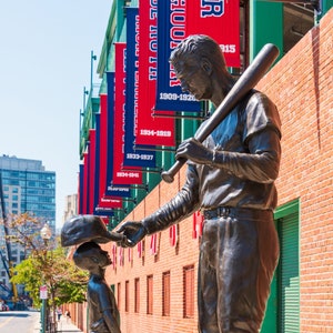 Fenway Park Print: Boston Red Sox Art, Ted Williams Statue, Fenway Park ...