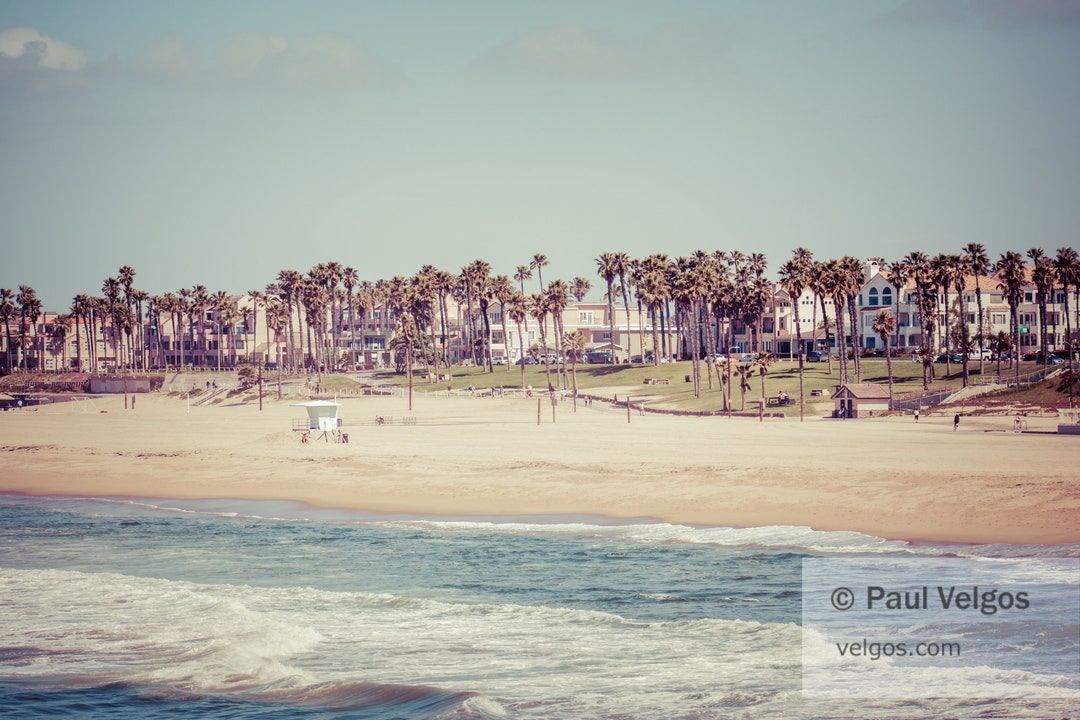 Orange County Print: Orange County Poster, Orange County CA, Huntington ...