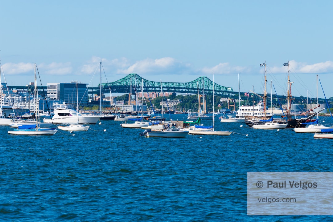 Boston Harbor Print: Tobin Bridge Poster, Boston Canvas Art ...