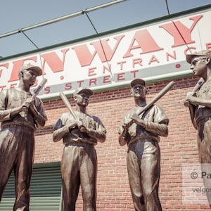 Fenway Park Print: Fenway Park Statues, Boston Red Sox Gifts, Fenway ...