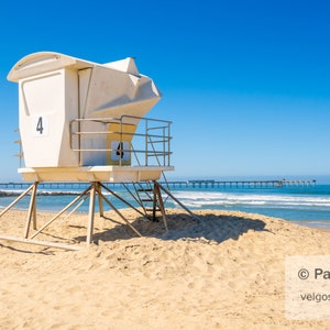 San Diego Print: Lifeguard Tower Art, San Diego Photo, Southern ...