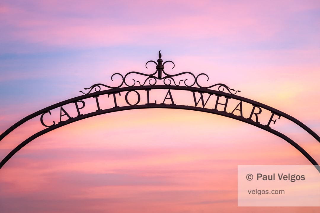 Capitola Pier Poster: Capitola Wharf Sign, California Canvas, Capitola ...