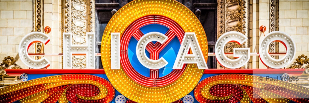 Chicago Theater Sign Print: Chicago Theatre Sign Poster, Theater ...