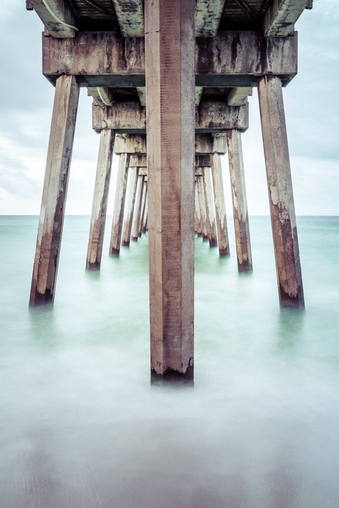 Ocean Pier Wall Art: Pensacola Beach Pier Poster, Gulf Coast Florida ...