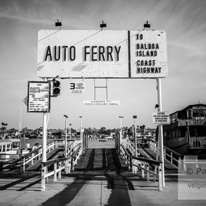 Newport Beach Print: Balboa Island Ferry Sign, Southern California Wall ...