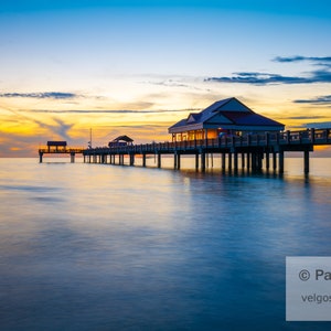 Pier 60 Sunset Poster: Clearwater Beach Florida Print, Clearwater Beach ...