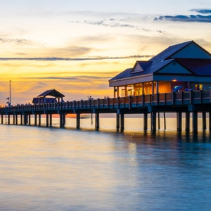 Pier 60 Sunset Poster: Clearwater Beach Florida Print, Clearwater Beach ...