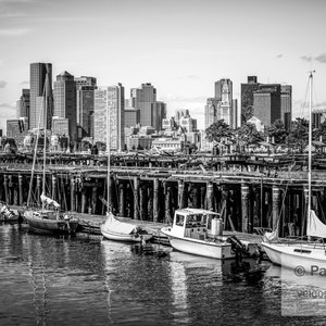 Boston Harbor Print: Boston Skyline Photo, Boston Cityscape Art ...