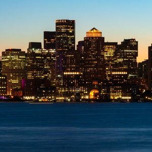 Boston Cityscape Art: Boston City Skyline, Massachusetts Poster, Boston ...
