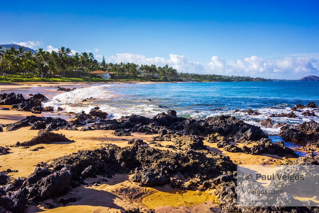 Maui Beach Print: Keawakapu Beach Art, Maui Hawaii Poster, Hawaii Beach ...