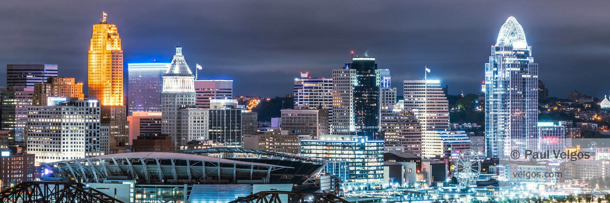 Cincinnati Skyline Poster: Ohio Wall Decor Cincinnati City at - Etsy