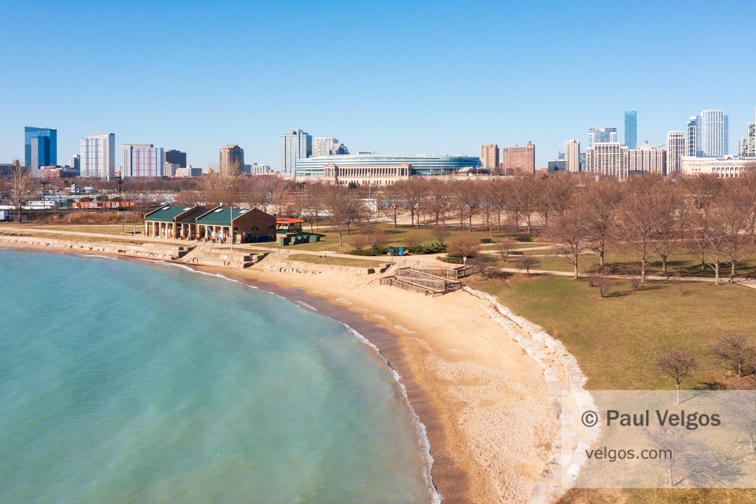 Soldier Field Poster: Chicago Aerial Print, Soldier Field Canvas ...