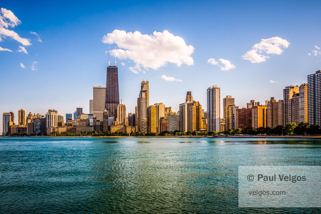 Chicago Skyline Wall Art: Chicago Skyline Canvas Print, Chicago City Poster, Downtown Chicago ...