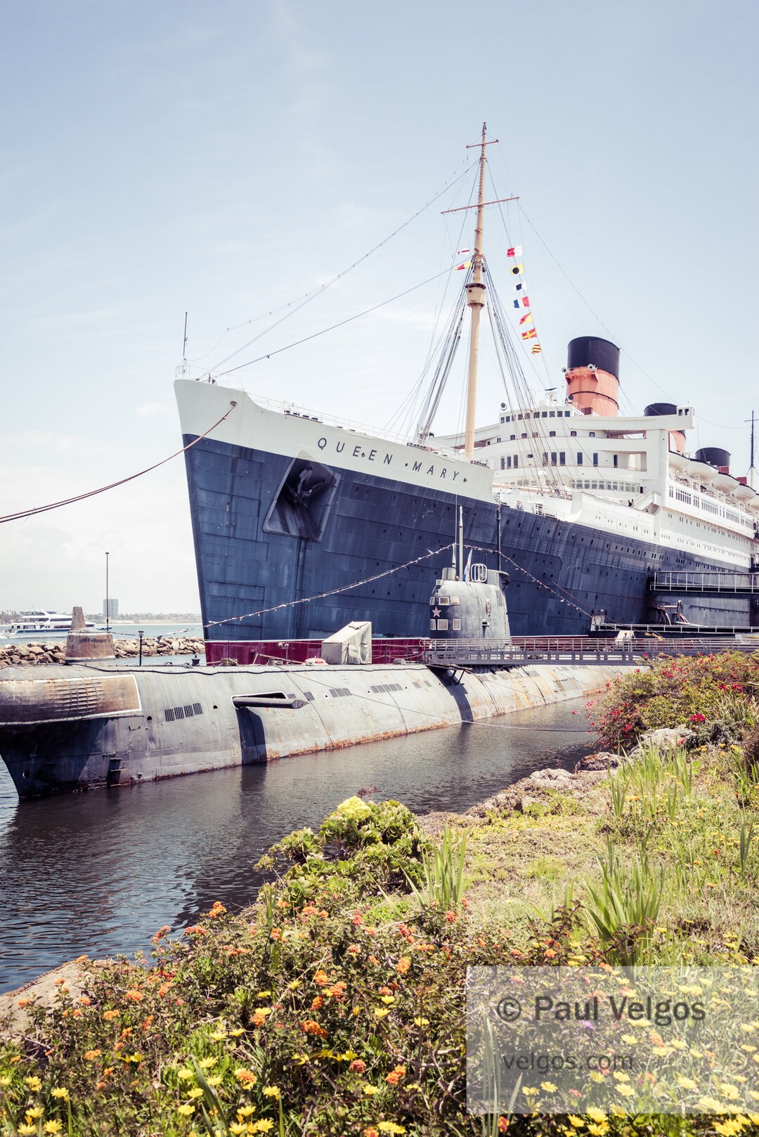 Queen Mary Poster: Long Beach CA Print, Los Angeles Canvas, Long Beach ...