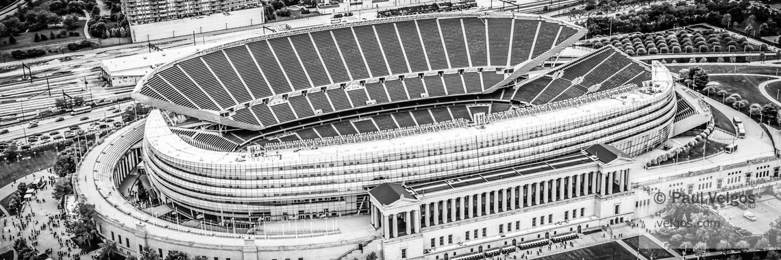 Soldier Field Print: Chicago Aerial Photo Soldier Field - Etsy
