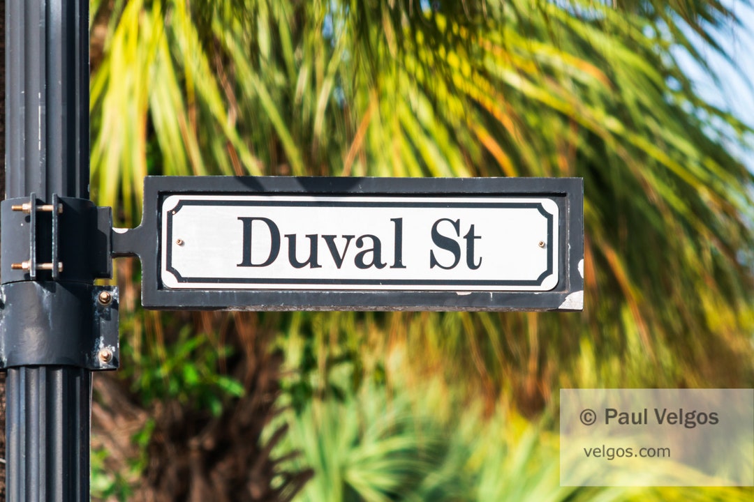 Duval Street Key West Print: Florida Keys Poster, Duval Street Sign ...