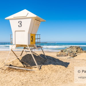 San Diego Print: Lifeguard Tower Art, San Diego Poster, Southern ...