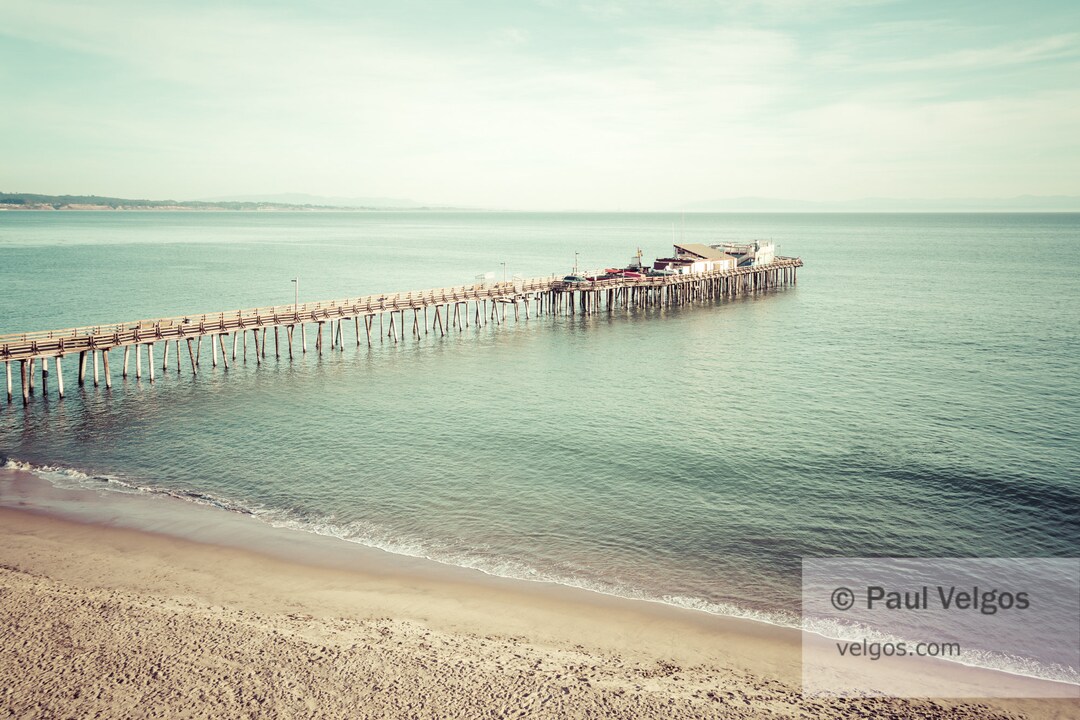 Capitola Beach Poster: Wharf Pier Print, California Artwork, Capitola ...