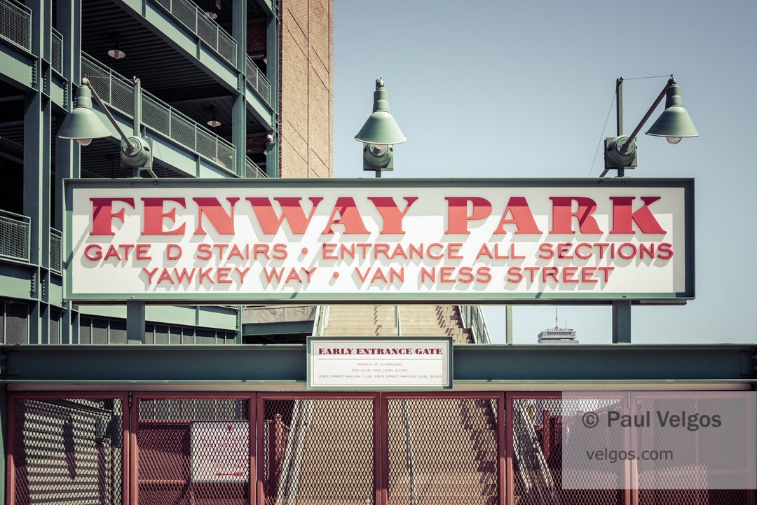 Fenway Park Sign Art: Boston Red Sox Gifts, Fenway Park Print, Boston Red Sox Retro, Fenway Park ...