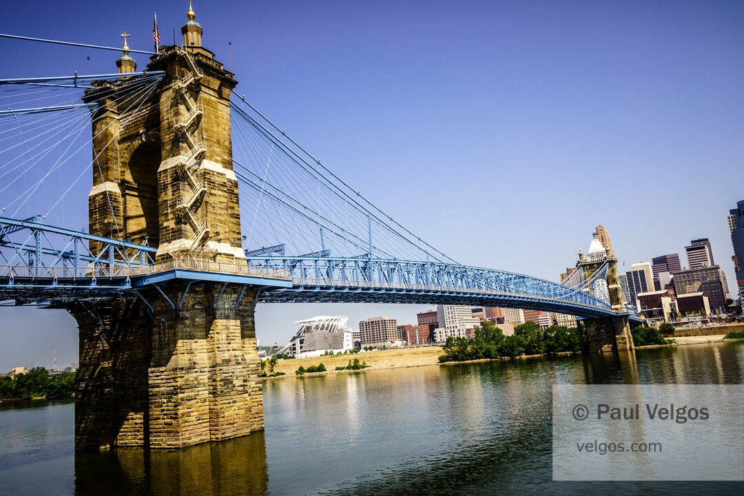 Roebling Bridge Art: Roebling Bridge Gift, Cincinnati Poster, Ohio ...