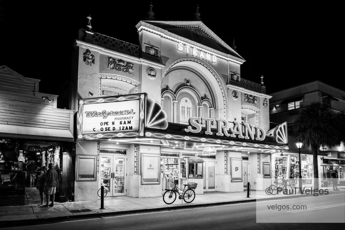 Strand Theater Print: Key West Wall Art, Strand Theatre Photo, Florida ...