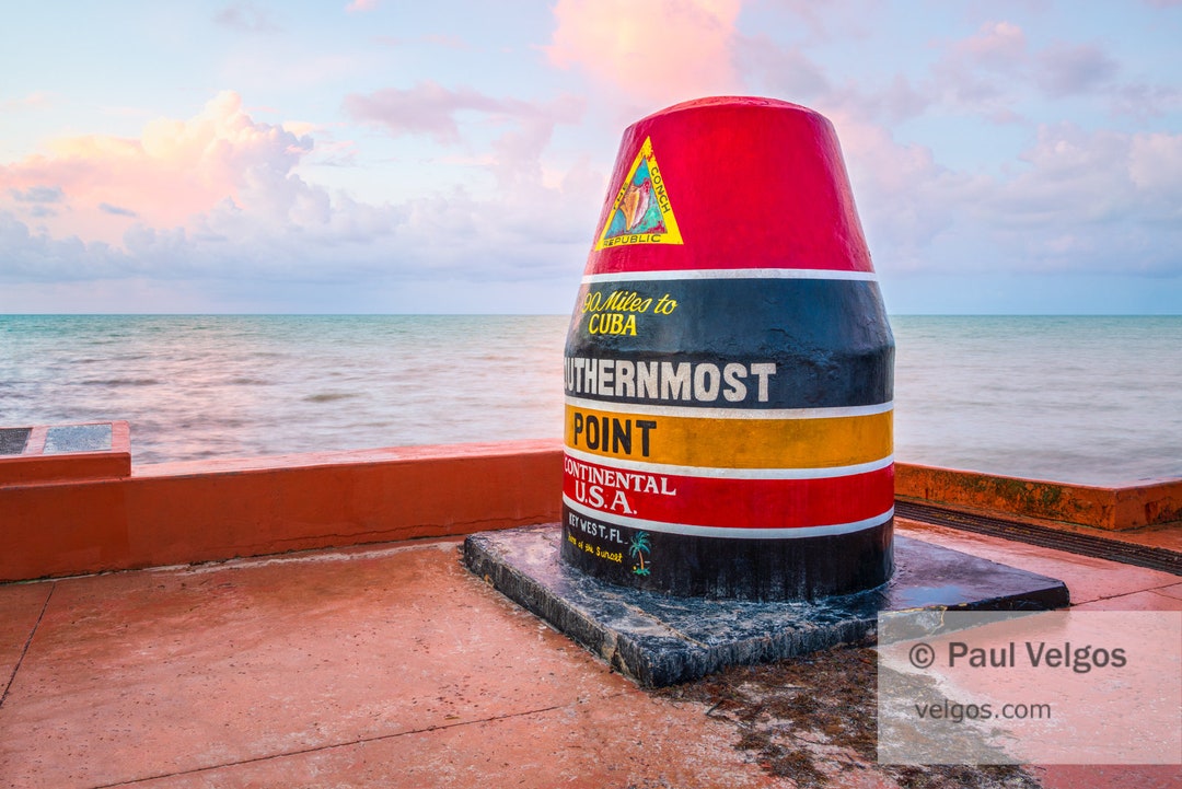 Southernmost Point Buoy Print: Key West Poster, Florida Keys Picture ...
