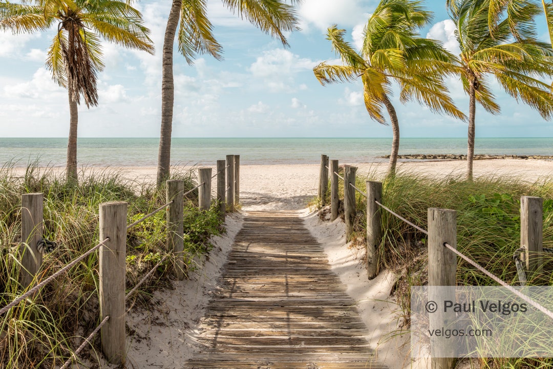Key West Beach Print: Smathers Beach Photo, Key West Beach Decor Canvas ...