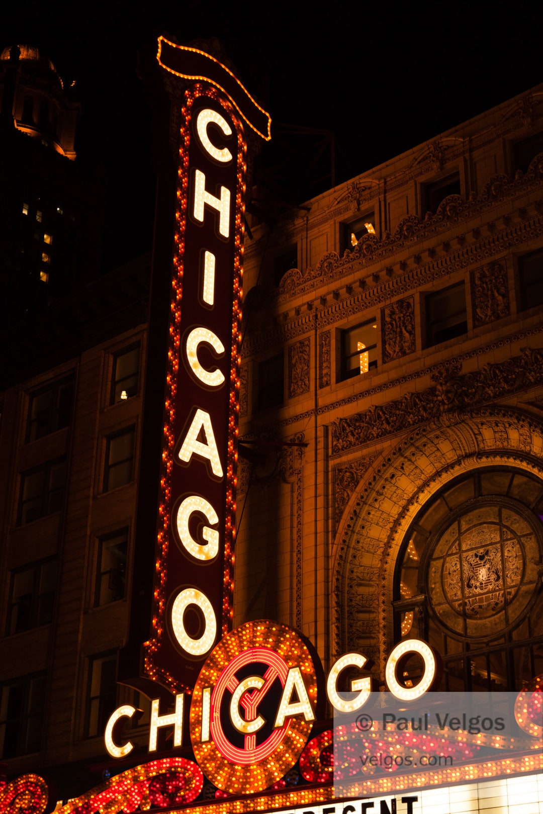 Chicago Theater Sign Print: Chicago Landmark Art, Chicago Theater Sign ...