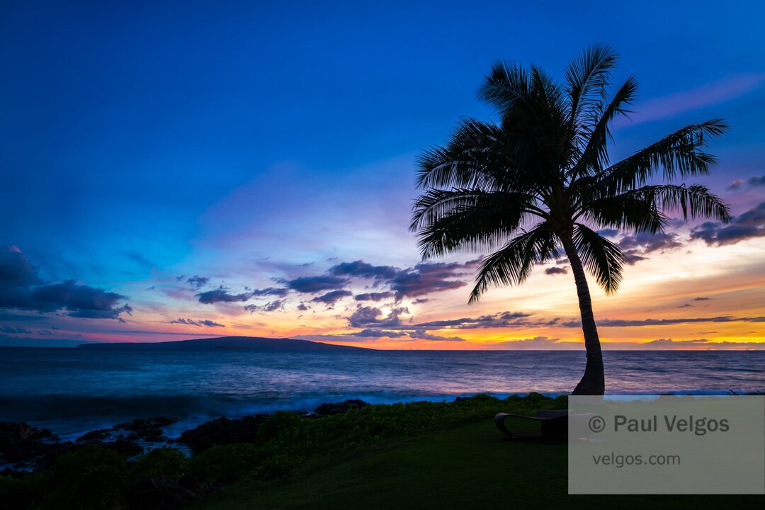 Maui Sunset Poster: Hawaii Sunset Print, Maui Wailea Wall Art, Hawaiian ...