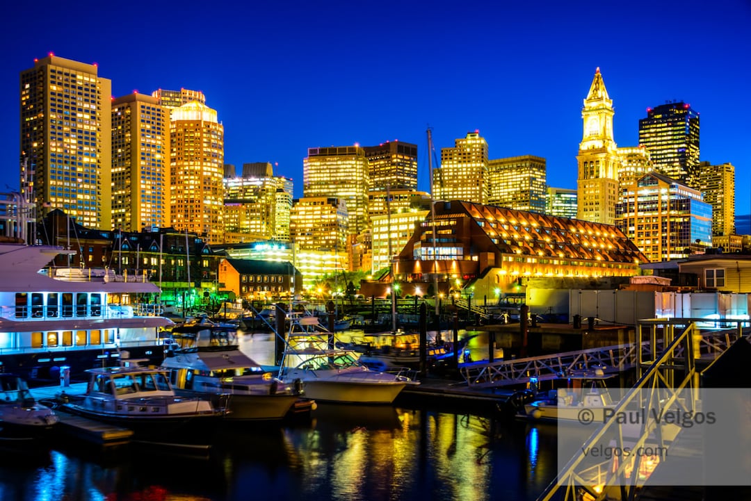 Boston Cityscape Art: Boston Skyline Print, Downtown Boston Art, Boston ...