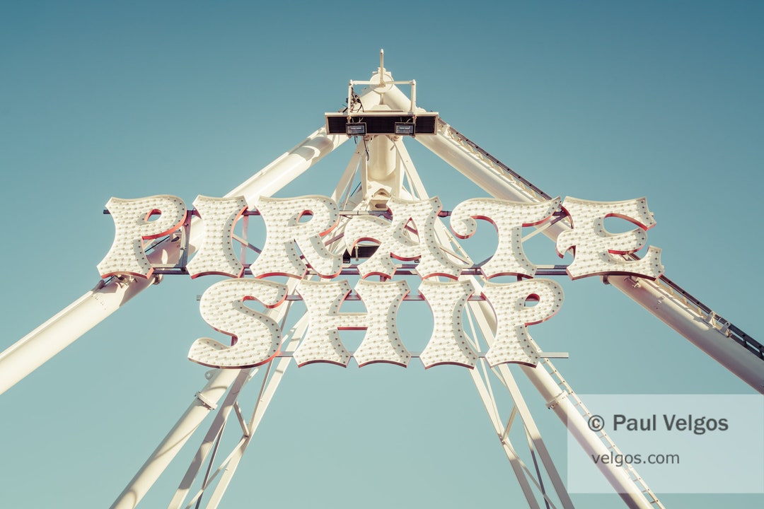 Santa Cruz Wall Art: Pirate Ship Sign, Santa Cruz Print, California ...