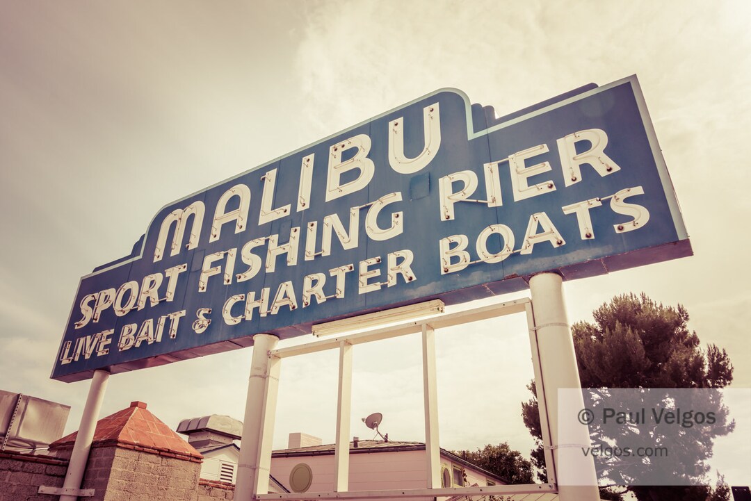 Malibu Pier Print: Malibu Pier Sign, Malibu Wall Art, Southern ...