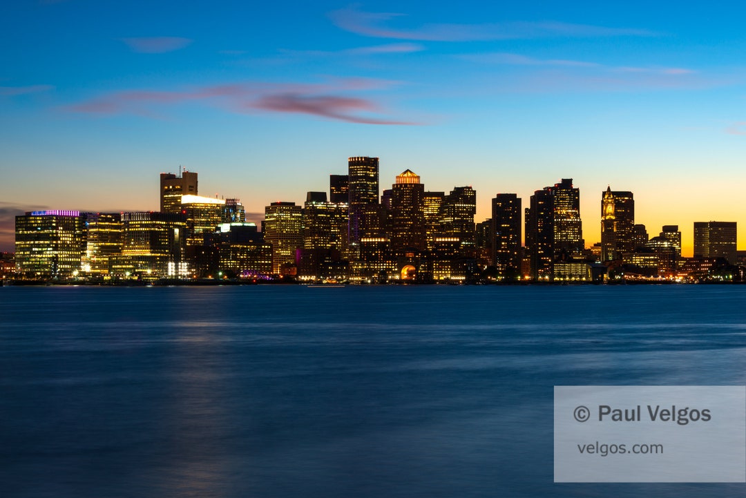 Boston Cityscape Art: Boston City Skyline, Massachusetts Poster, Boston ...