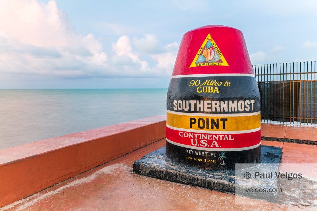 Southernmost Point Print: Key West Buoy Poster, Southernmost Point ...