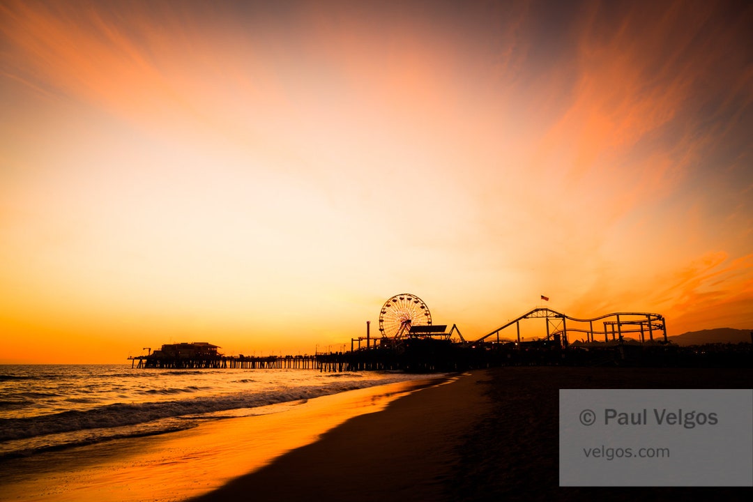 Santa Monica Pier Print: Santa Monica Sunset Photography, Santa Monica ...